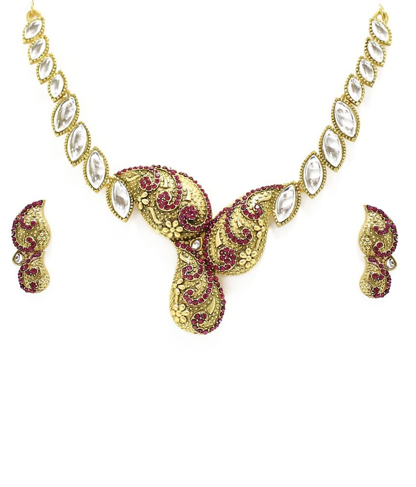 Zaveri Pearls Alloy Necklace Set Buy Zaveri Pearls Alloy Necklace Set