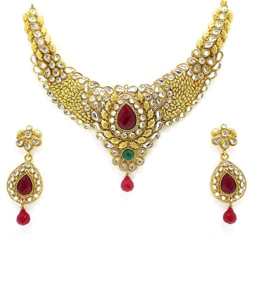 Zaveri Pearls Alloy Necklace Set Buy Zaveri Pearls Alloy Necklace Set