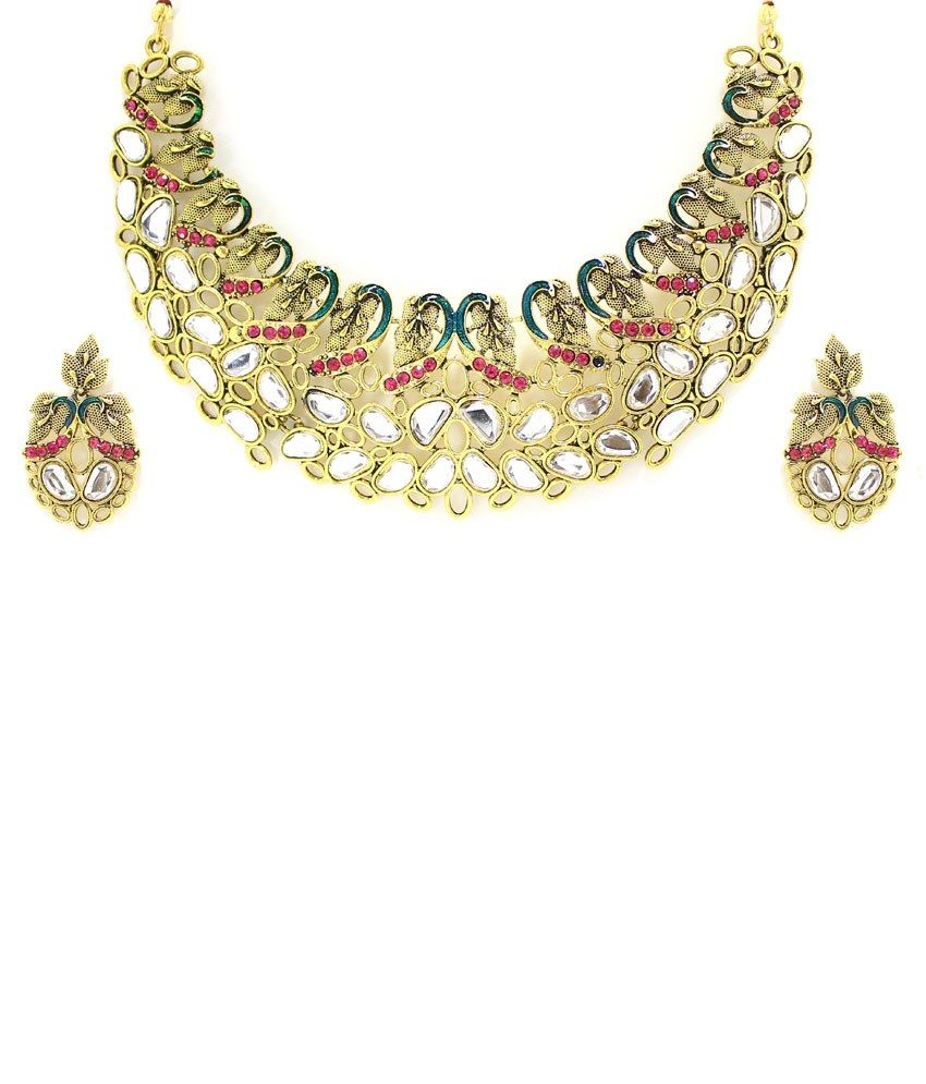 Zaveri Pearls Alloy Necklace Set Buy Zaveri Pearls Alloy Necklace Set