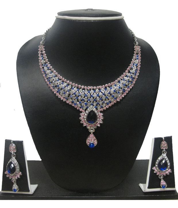 Zaveri Pearls Traditional Antique Goldtone Necklace Set Buy Zaveri