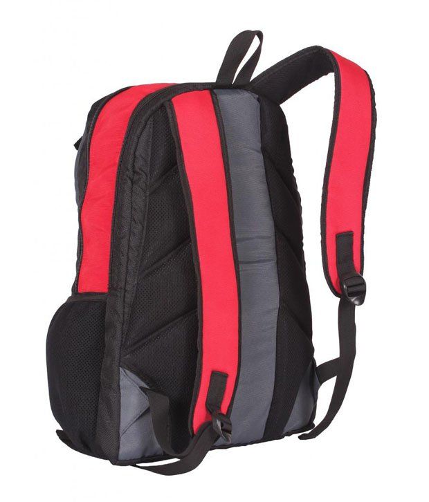 Bags.R.Us Grey & Red Color Unisex Backpack - Buy Bags.R.Us Grey & Red ...
