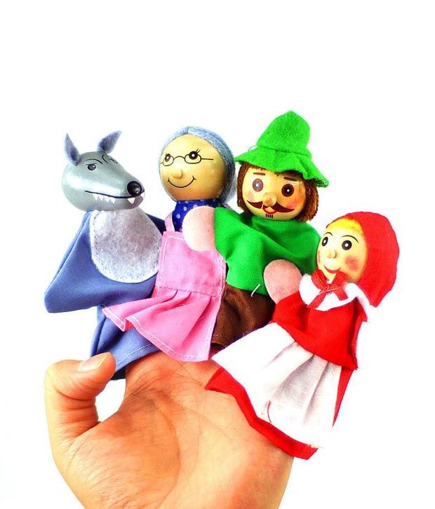 Kuhu Creations Finger Puppets Little Red Riding HoodToy Education Play ...