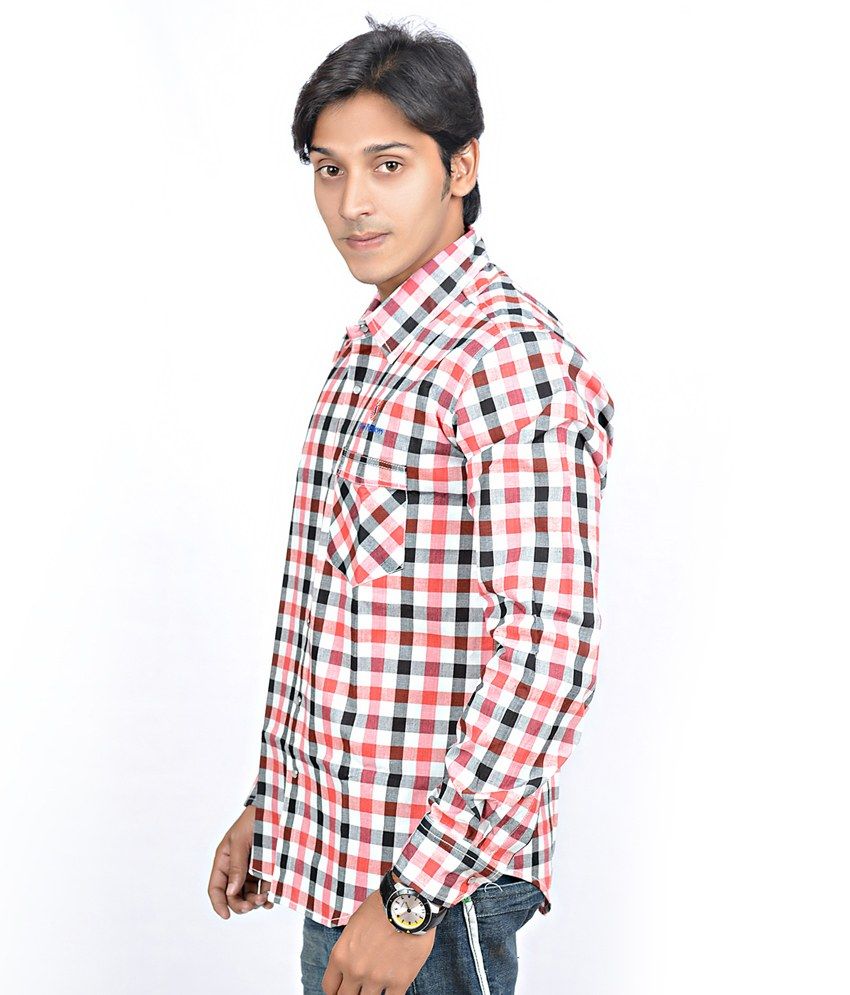 S a True Fashion Multicolour Checks Cotton Blend Full Sleeves Casual s-a-true-fashion-multicolour-checks-cotton-blend-full-sleeves-casual
