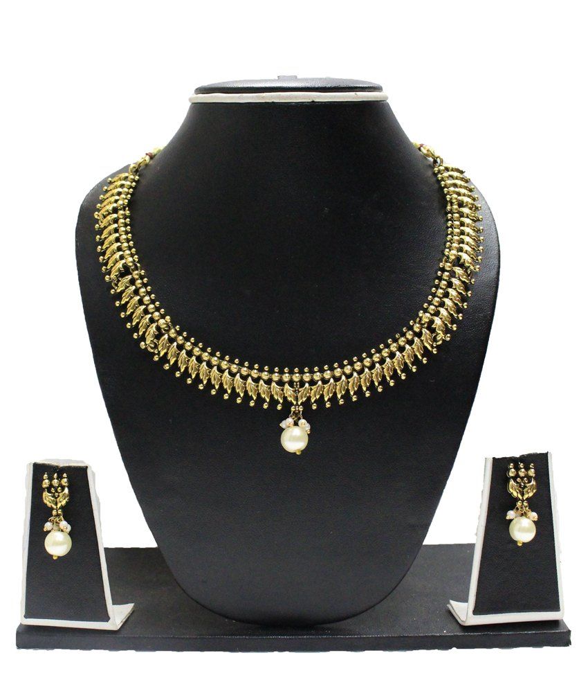 Zaveri Pearls Antique Necklace Set Buy Zaveri Pearls Antique Necklace