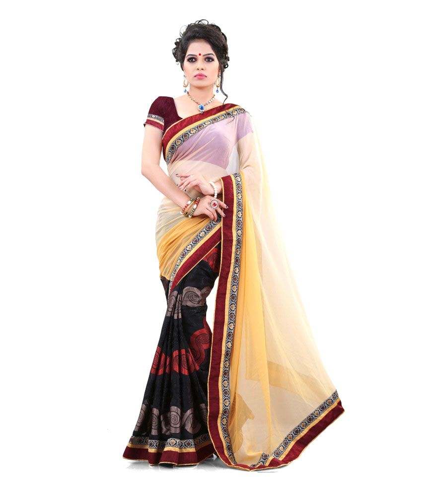 Sahil Creation Multi Color Georgette Saree - Buy Sahil Creation Multi ...