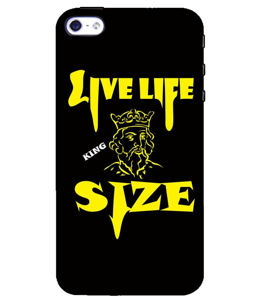 Fiobs Live Life King Size Back Case Cover For Apple IPhone 4 Printed fiobs-live-life-king-size-back-case-cover-for-apple-iphone-4-printed