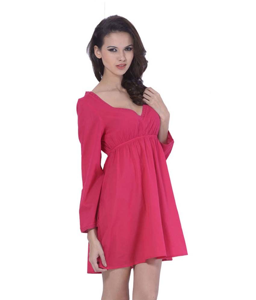 Trendy Divva Pink Polyester Dresses - Buy Trendy Divva Pink Polyester ...