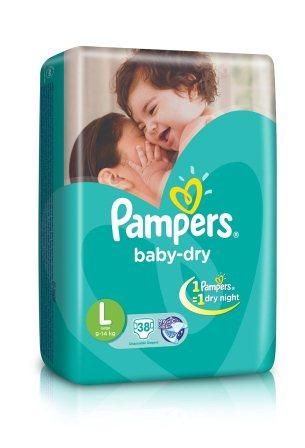Pampers Magic Gel-L Size (Large) 9-14 Kg 38 Pads (38 Pieces): Buy ...