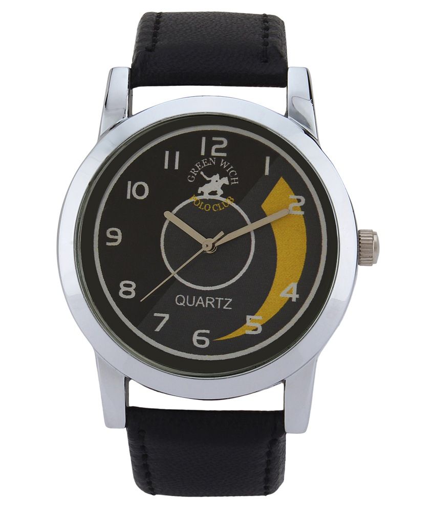 Greenwich Polo Club Black Analog Watch Buy Greenwich Polo Club Black