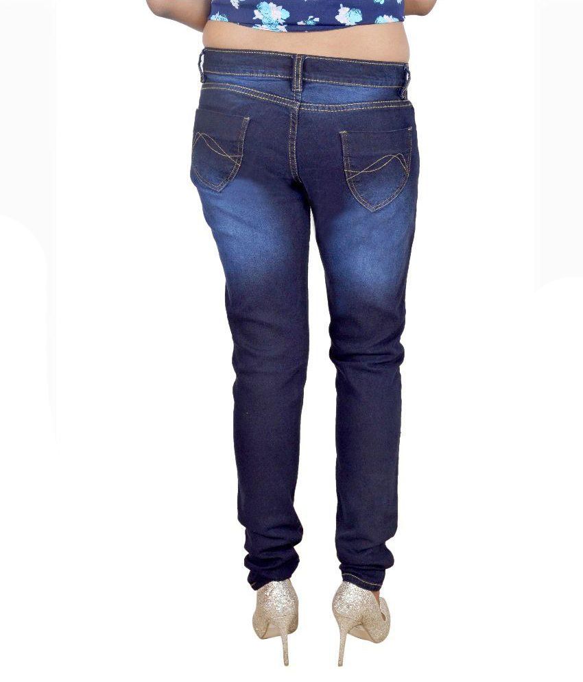 Modo Blue Denim Lycra Jeans - Buy Modo Blue Denim Lycra Jeans Online at ...