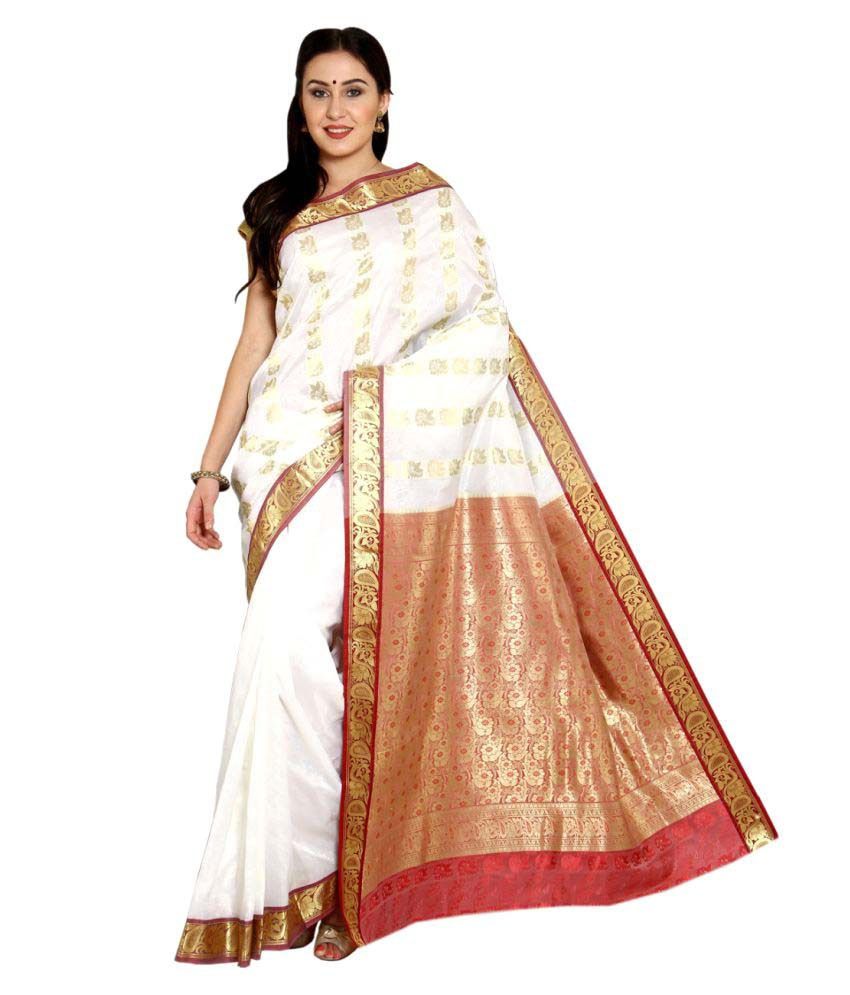 Satrang White Art Silk Saree - Buy Satrang White Art Silk Saree Online ... Satrang White Art Silk Saree - Buy Satrang White Art Silk Saree Online ...