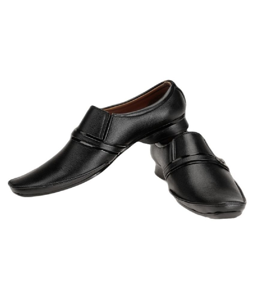Richy Adams Black Monk Strap Non-Leather Formal Shoes Price in India ...