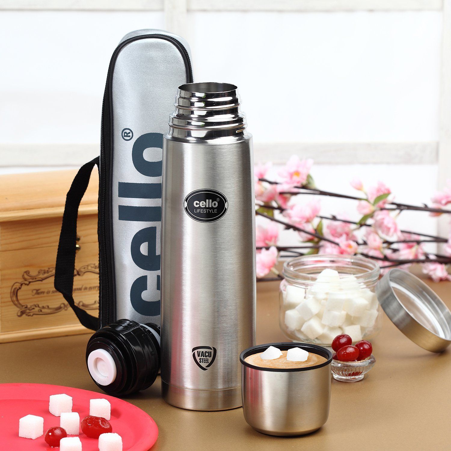 Cello Lifestyle Thermos Flask Stainless Steel Bottle Flask 1000 Ml