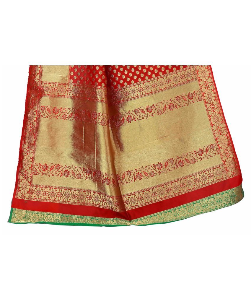 Inheart Red Tussar Silk Saree Buy Inheart Red Tussar Silk Saree