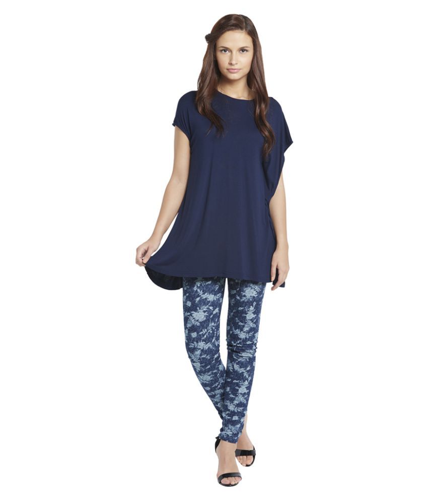 Globus Blue Polyester Tunics - Buy Globus Blue Polyester Tunics Online ...