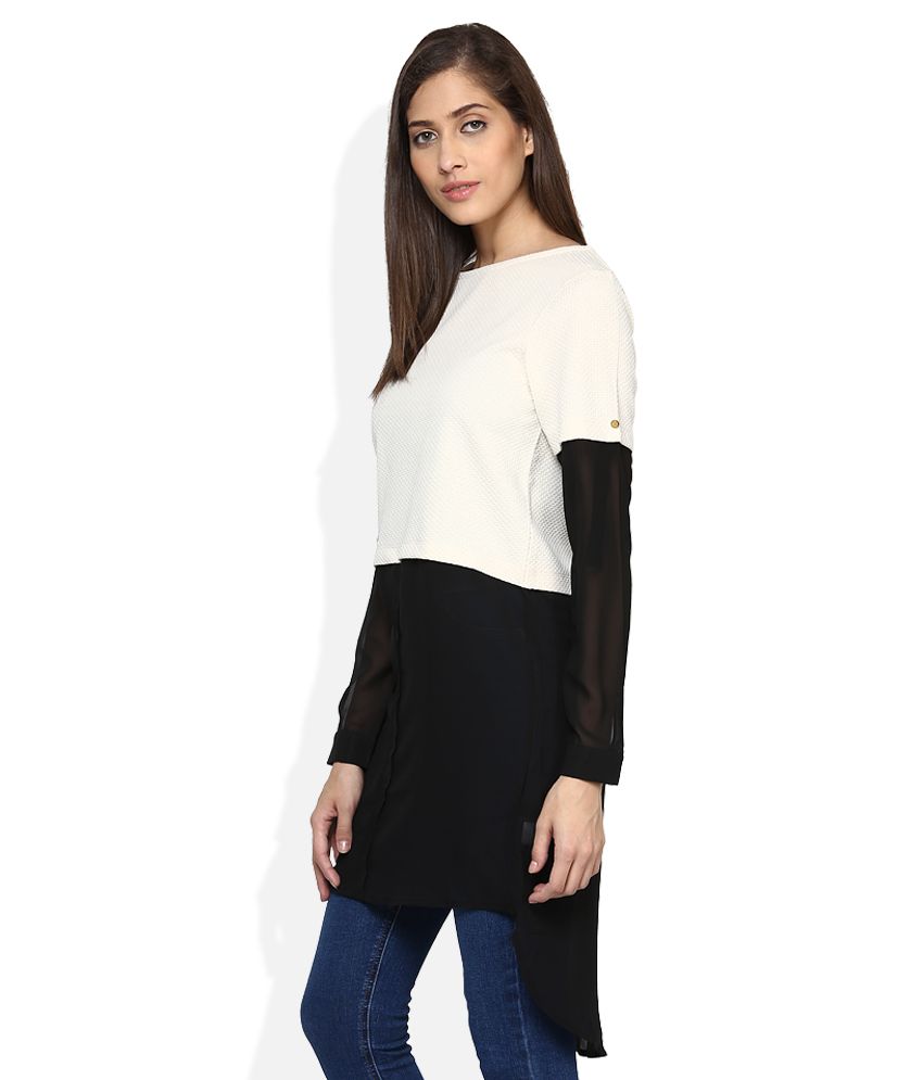 Wills Lifestyle WHITE POLYESTER TUNICS - Buy Wills Lifestyle WHITE ...