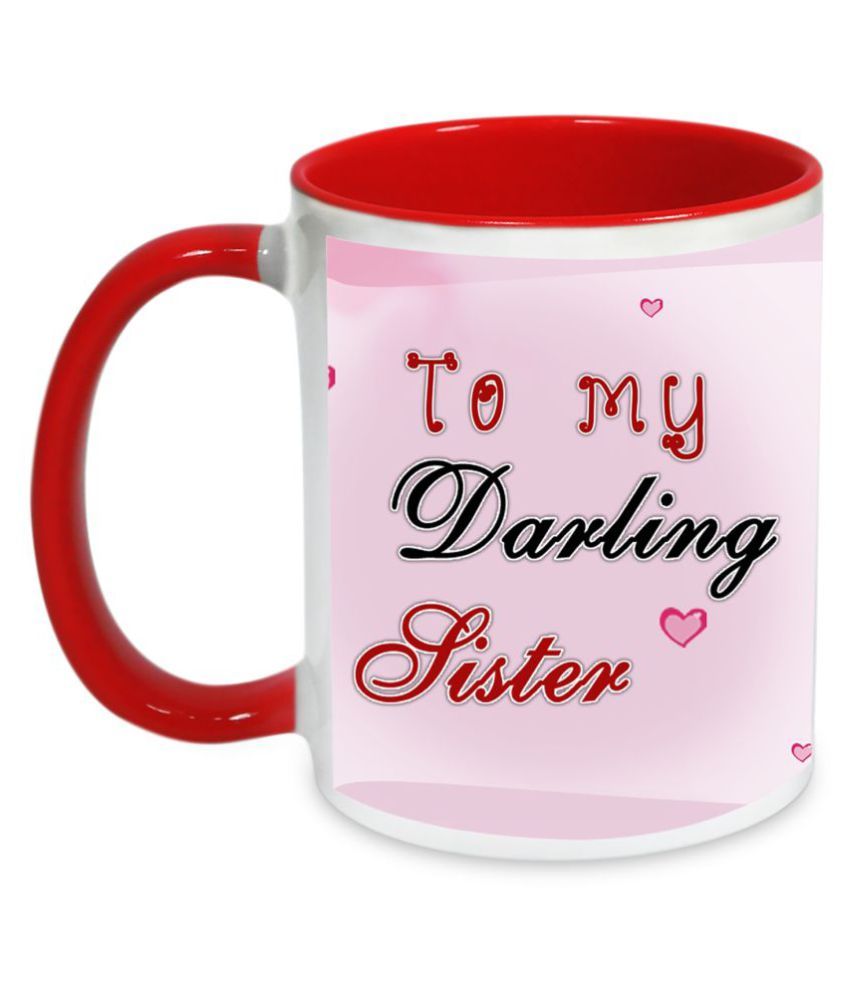To My Darling Sister Greeting Card & Mug Hamper: Buy Online at Best ...