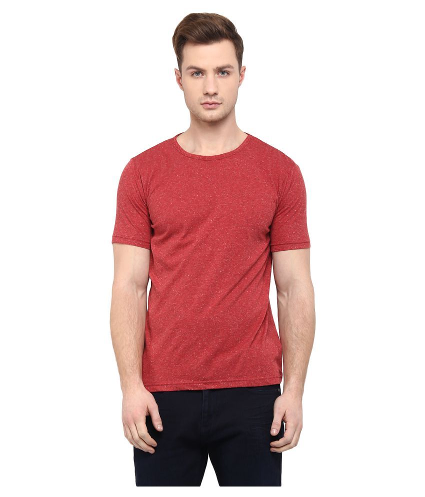 Upbeat Red Round T-Shirt - Buy Upbeat Red Round T-Shirt Online at Low ...