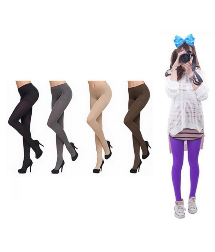Fashion Women Thick 120d Stockings Pantyhose Tights Opaque Long Footed