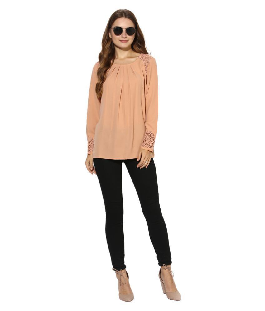 SOIE Polyester Tunics - Peach - Buy SOIE Polyester Tunics - Peach ...