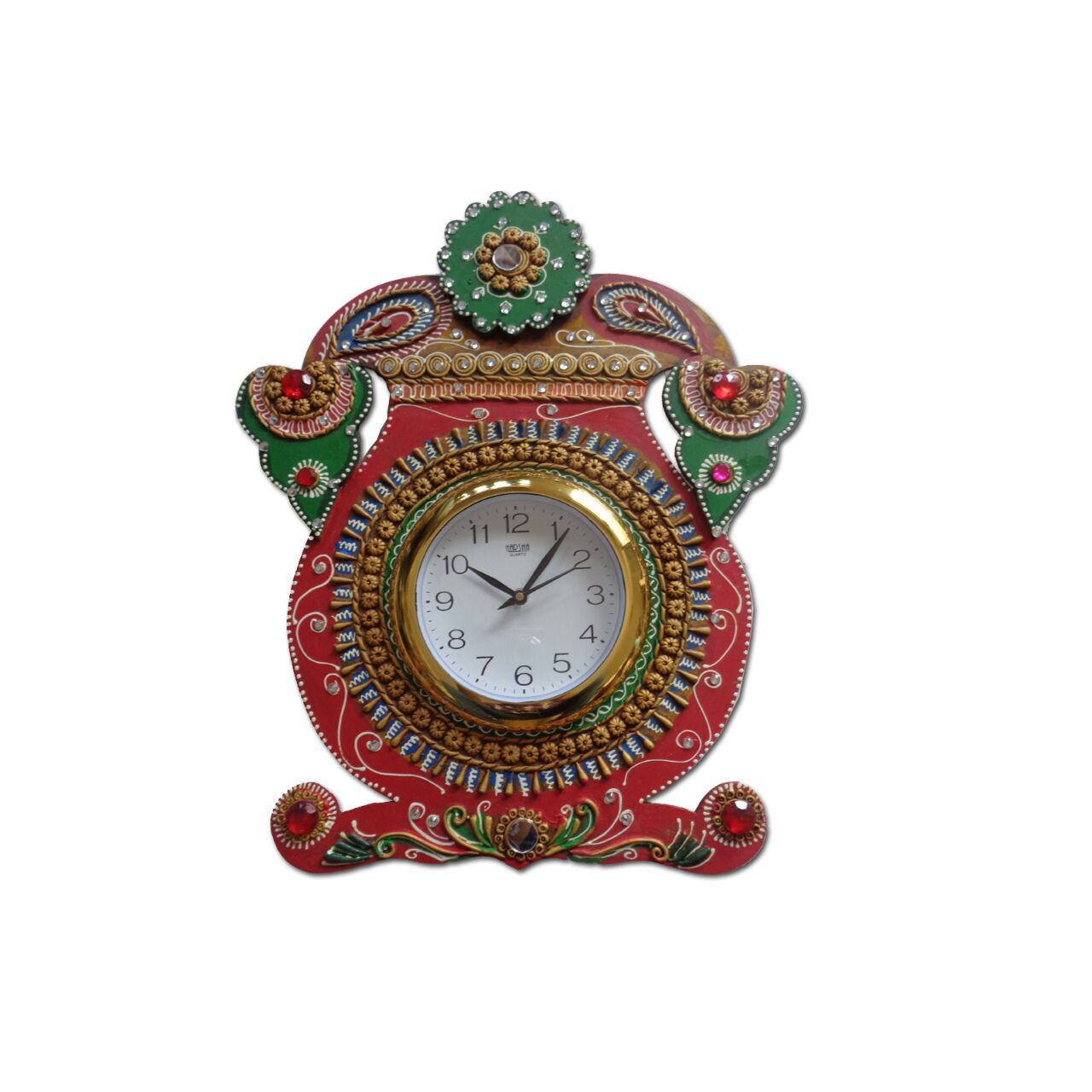 Unique Indian Crafts Circular Analog Wall Clock 15 - Pack of 1: Buy ...