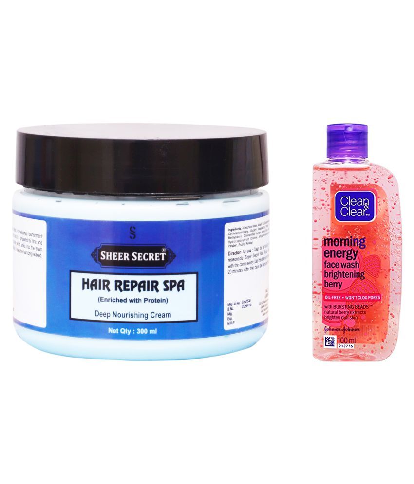 SHEER SECRET CLEAN & CLEAR FACE WASH Hair Mask Cream 400 ml: Buy SHEER ...