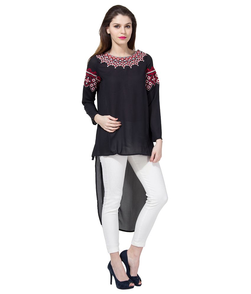 Folklore Polyester Tunics - Black - Buy Folklore Polyester Tunics ...