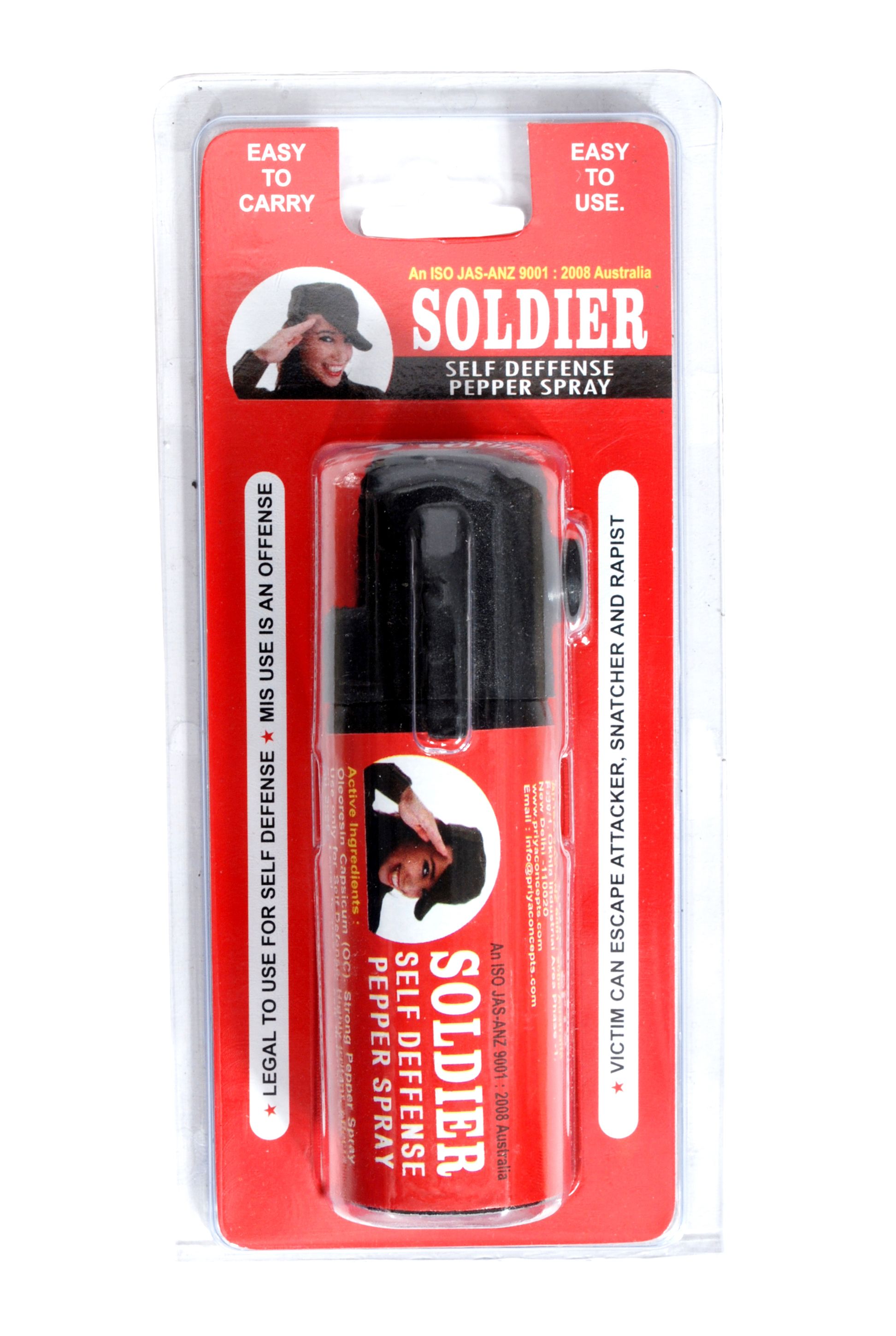 Soldier Self Defence Women Safety Upto 10 Feet Range Pepper Spray Pack