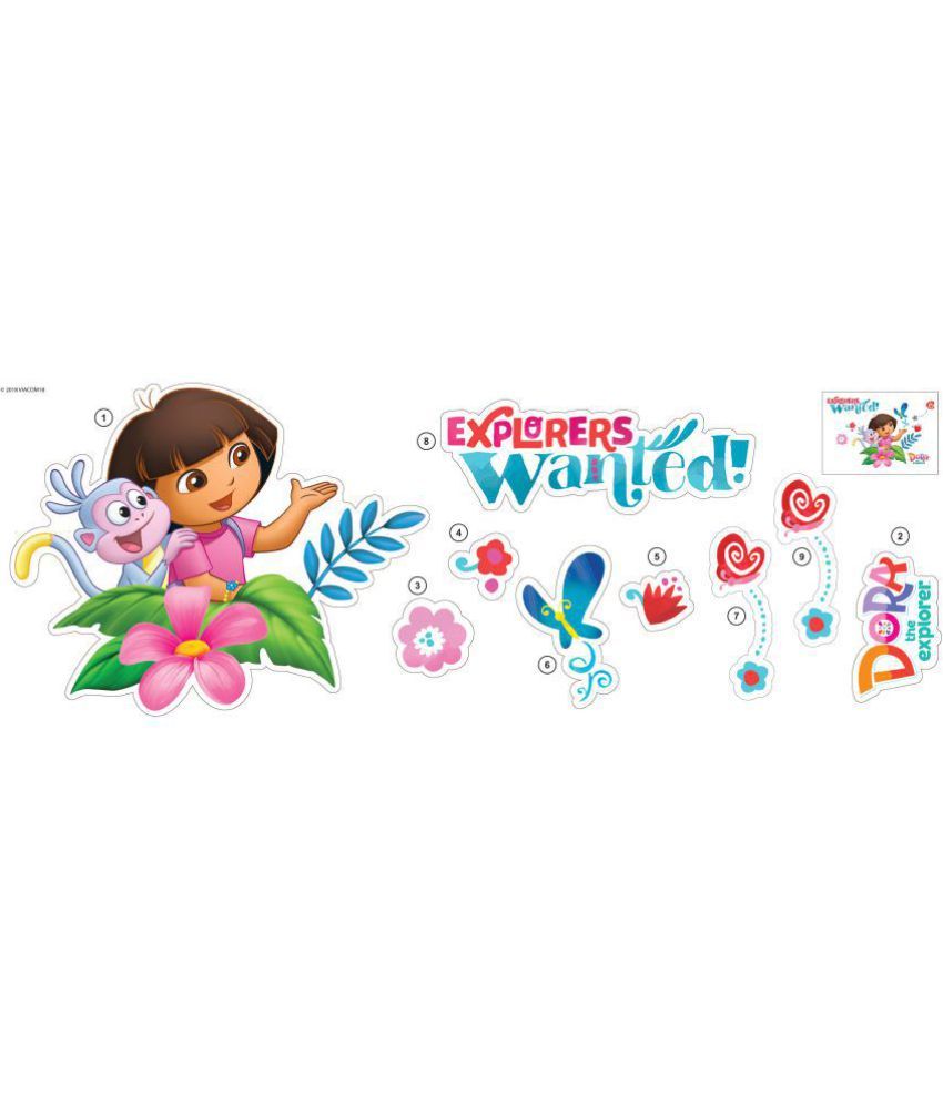Asian Paints Wall Ons Dora Large Explorers Wanted Removable Cartoon ...