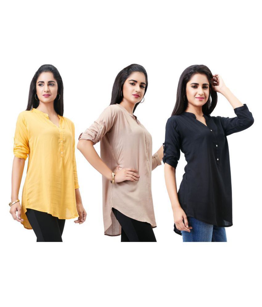 Aarnaa Rayon Tunics - Multicolor - Buy Aarnaa Rayon Tunics - Multicolor ...