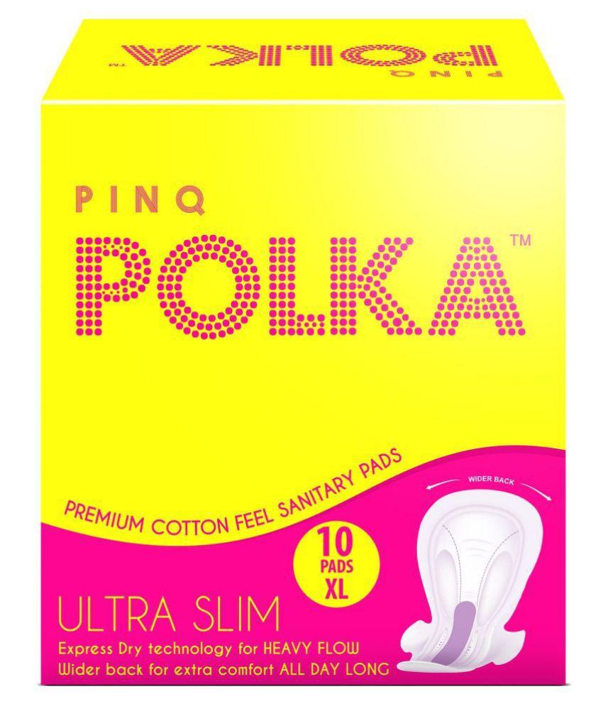 PINQ POLKA Premium Ultra Slim XL 10 Sanitary Pads: Buy PINQ POLKA ...