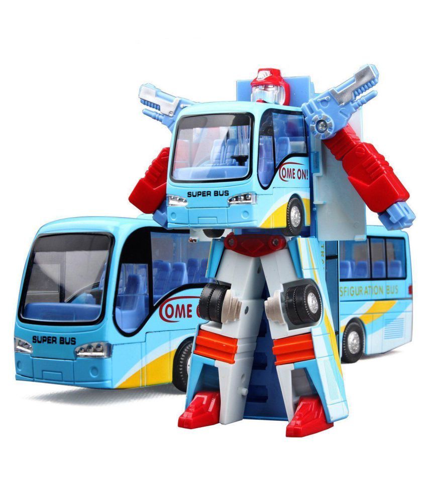 US Robot Bus Toy Figure Toddler Model Toys Boy Children Kids Action ...