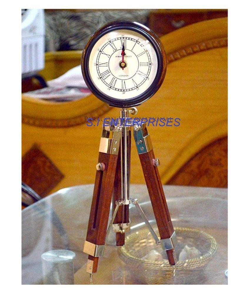 indian natical mart Analog Wooden Table Clock - Pack of 1: Buy indian ...