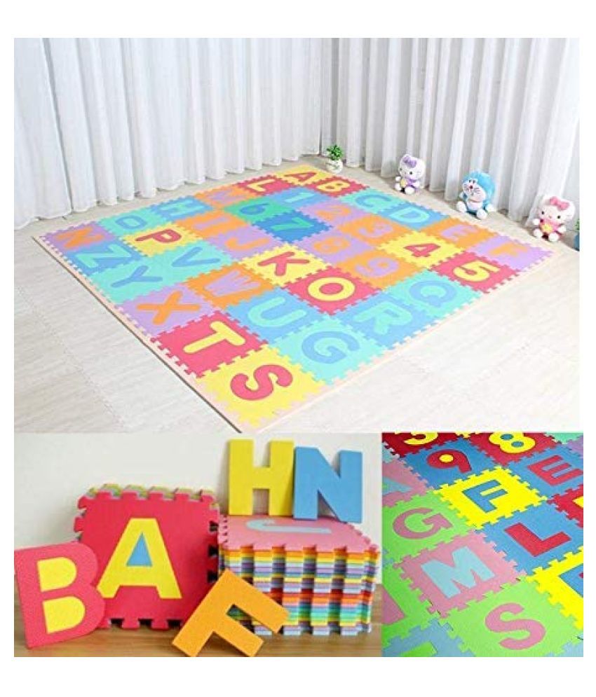 EVA Puzzle Mats | ABCD + Numbers 0 to 9 Interlocking Flooring Mat | Toy ...