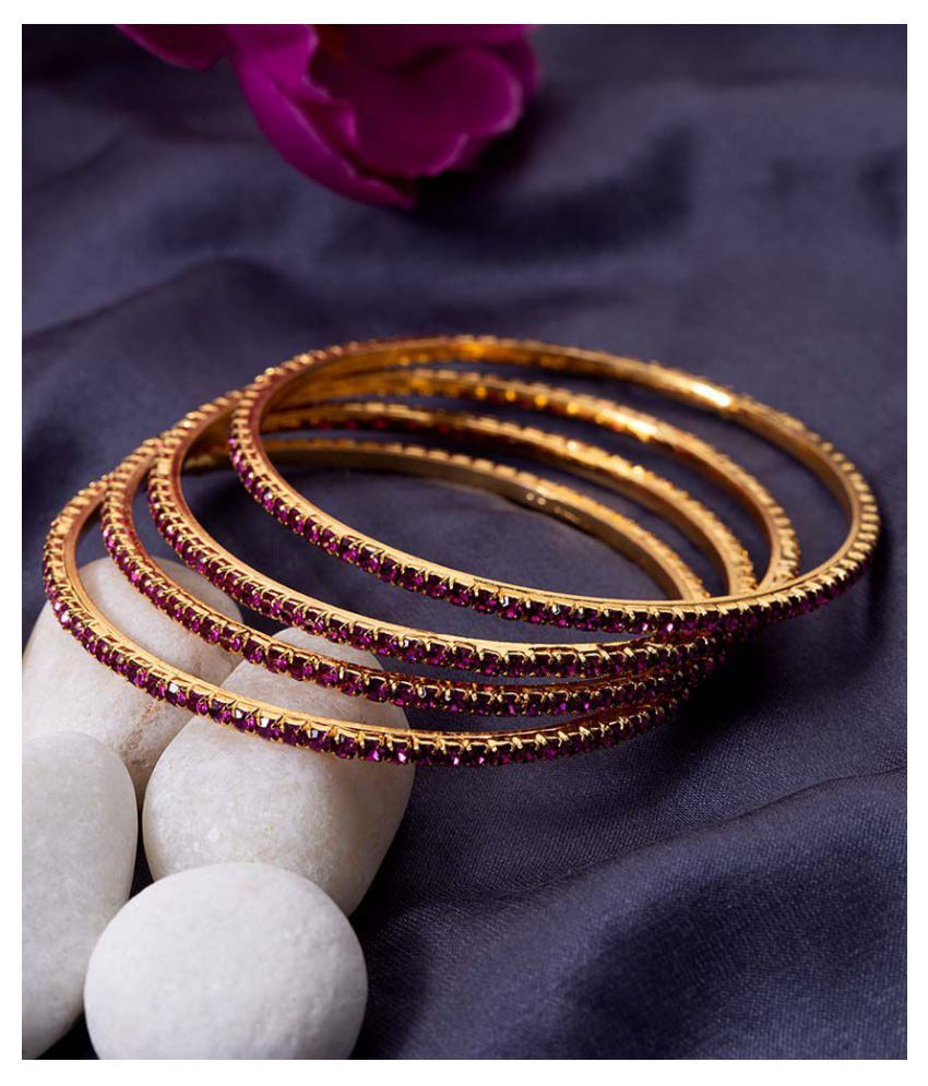 Voylla Women's Zircon Gems Bangles: Buy Voylla Women's Zircon Gems ...