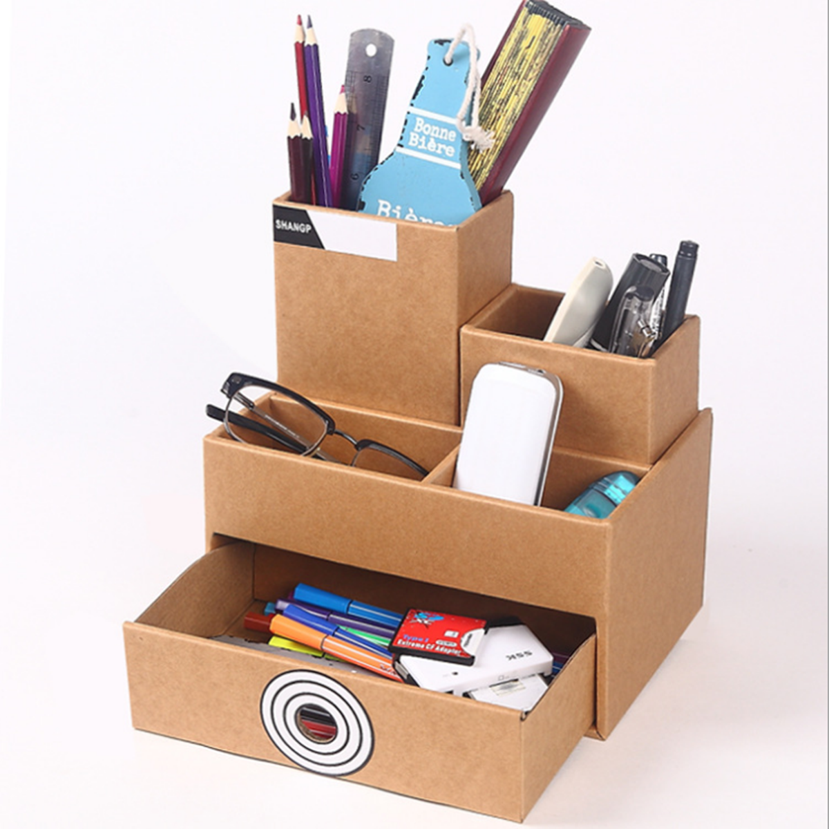 Caveen File Magazine Holder drawer type Cardboard Magazine Rack Files ...