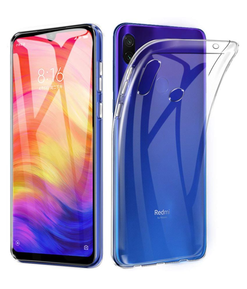 Xiaomi Redmi Note 7 Pro Plain Cases Hopsack - Transparent - Plain Back ...