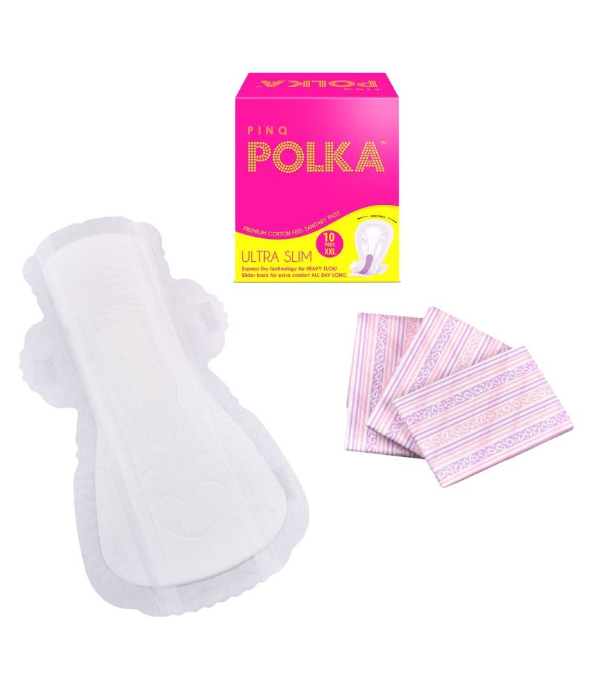 PINQ POLKA Premium Ultra Slim XL + XXL 20 Sanitary Pads Pack of 2: Buy ...