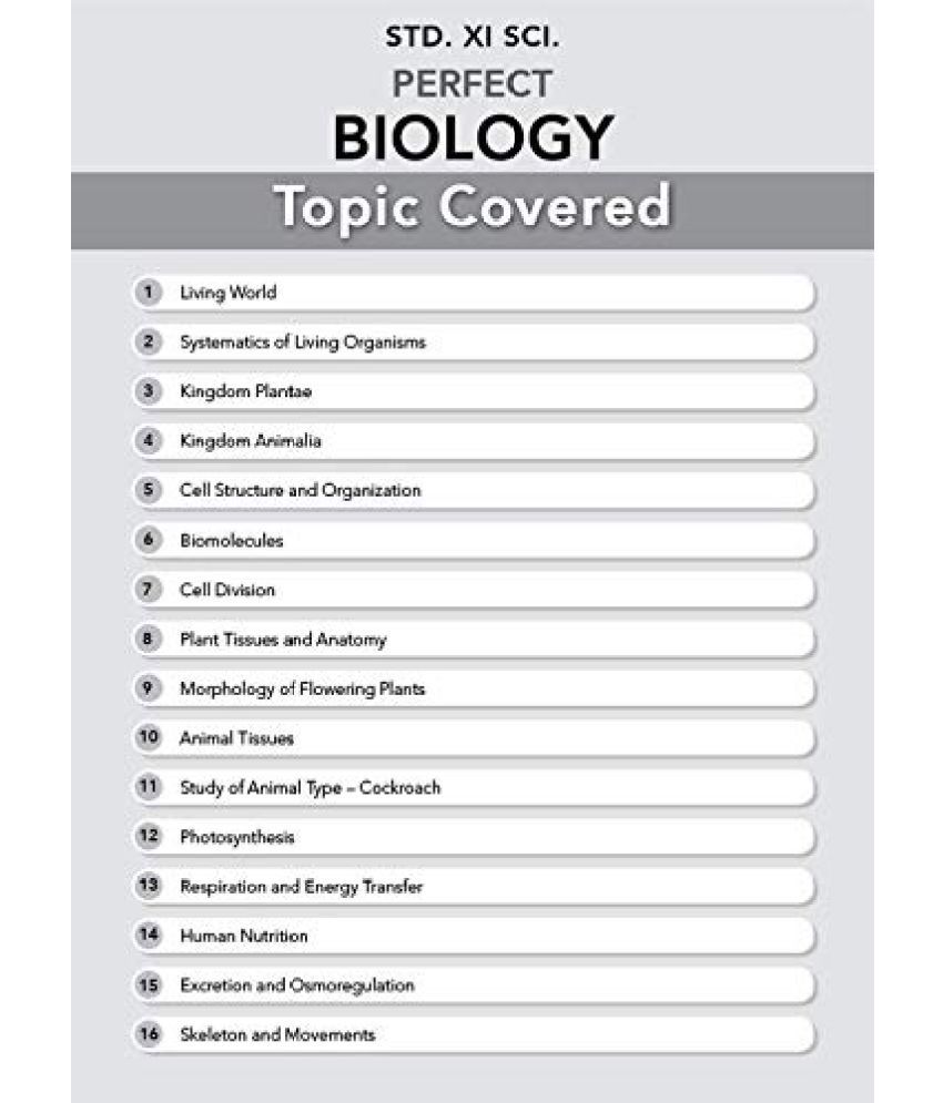 Std 11 Perfect Biology Notes Book FYJC Biology Guide Science