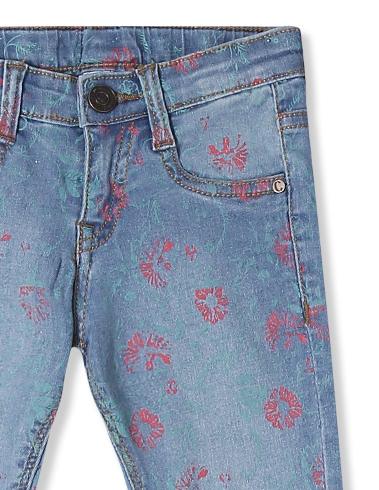 Girls Mid Rise Printed Jeans - Buy Girls Mid Rise Printed Jeans Online ...
