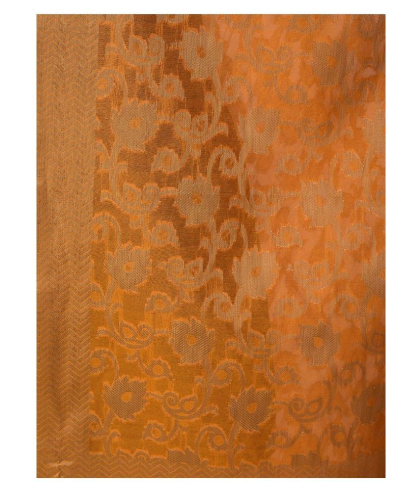 Silkfab Orange Banarasi Silk Banarasi Dupatta Price In India Buy