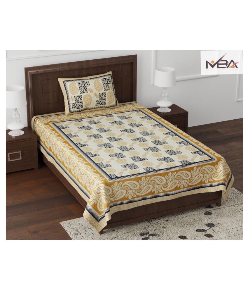 Mavihs Single Cotton Yellow Bedding Set - Buy Mavihs Single Cotton ...