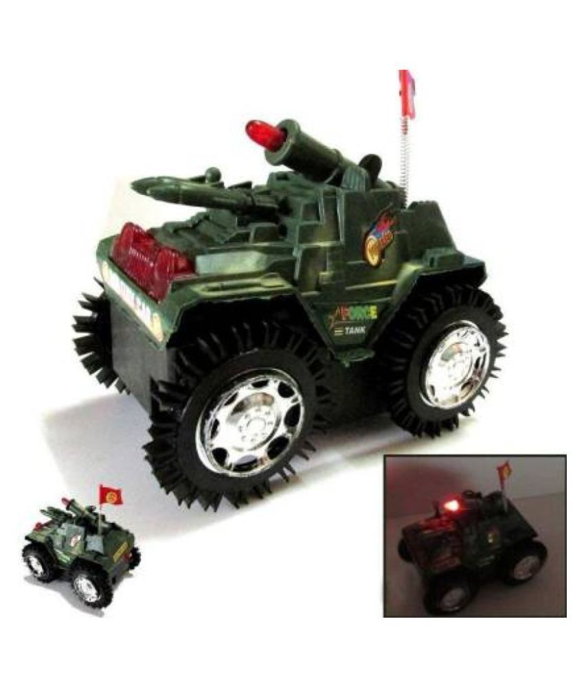 Ragni Military Shade Tumbling Tank 360° Action Stunt Tank with Red Top ...