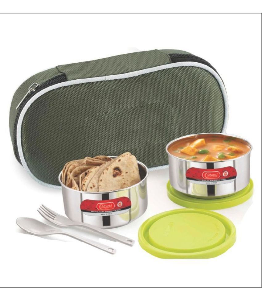 CrossPan Green Stainless Steel Lunch Box: Buy Online at Best Price in ...