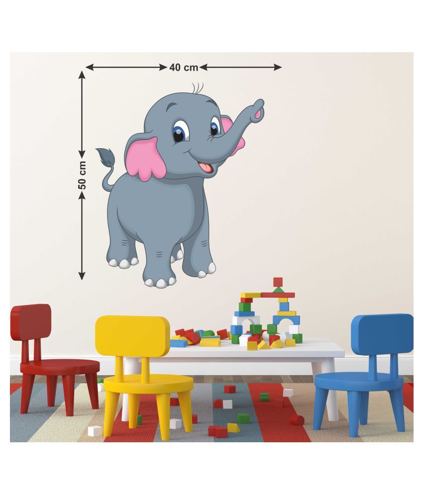 Wallmatrix Elephant Sticker ( 40 x 50 cms ) - Buy Wallmatrix Elephant ...