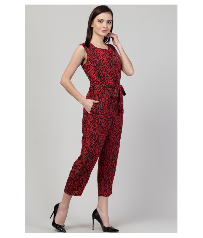 Ajesha Multi Color Poly Crepe Jumpsuit Buy Ajesha Multi Color Poly