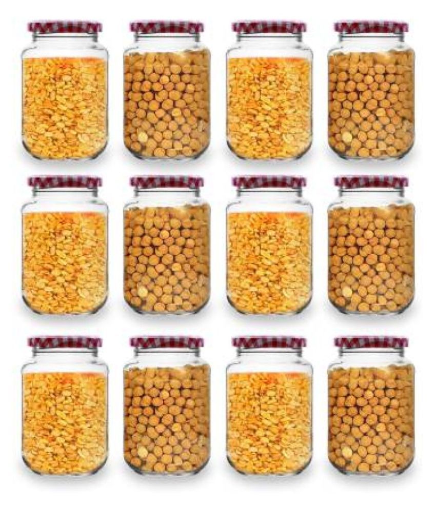 Buy CROCO JAR Glass Food Container Set Of 12 500 ML Online At Best