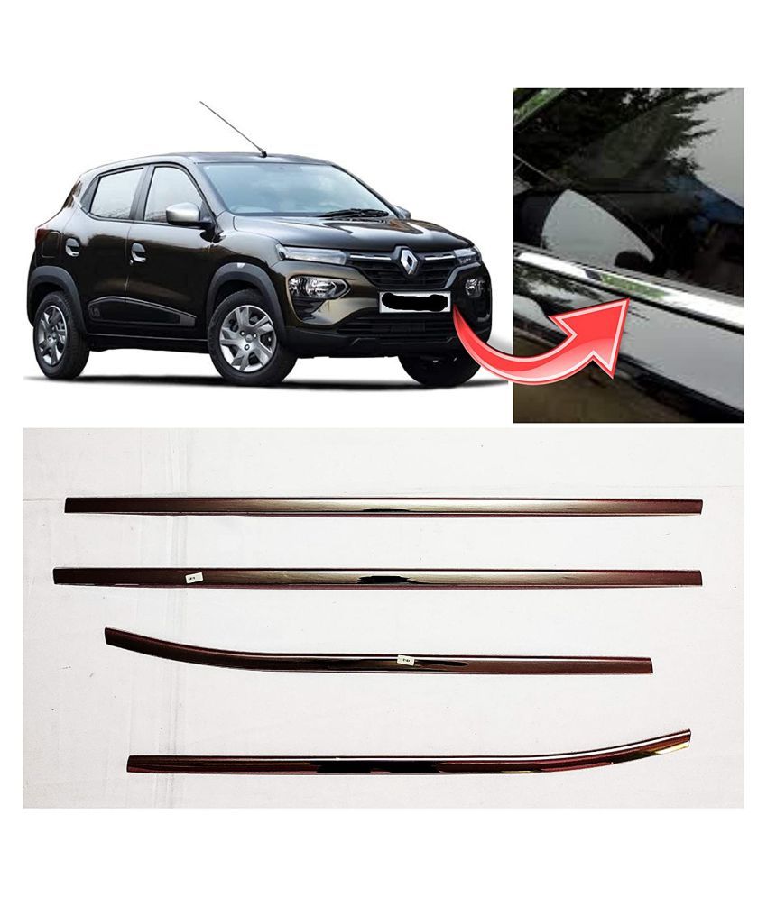 GOODSPECKER Renault Kwid Window Garnish (Set of 4 Pcs) Chrome: Buy ...
