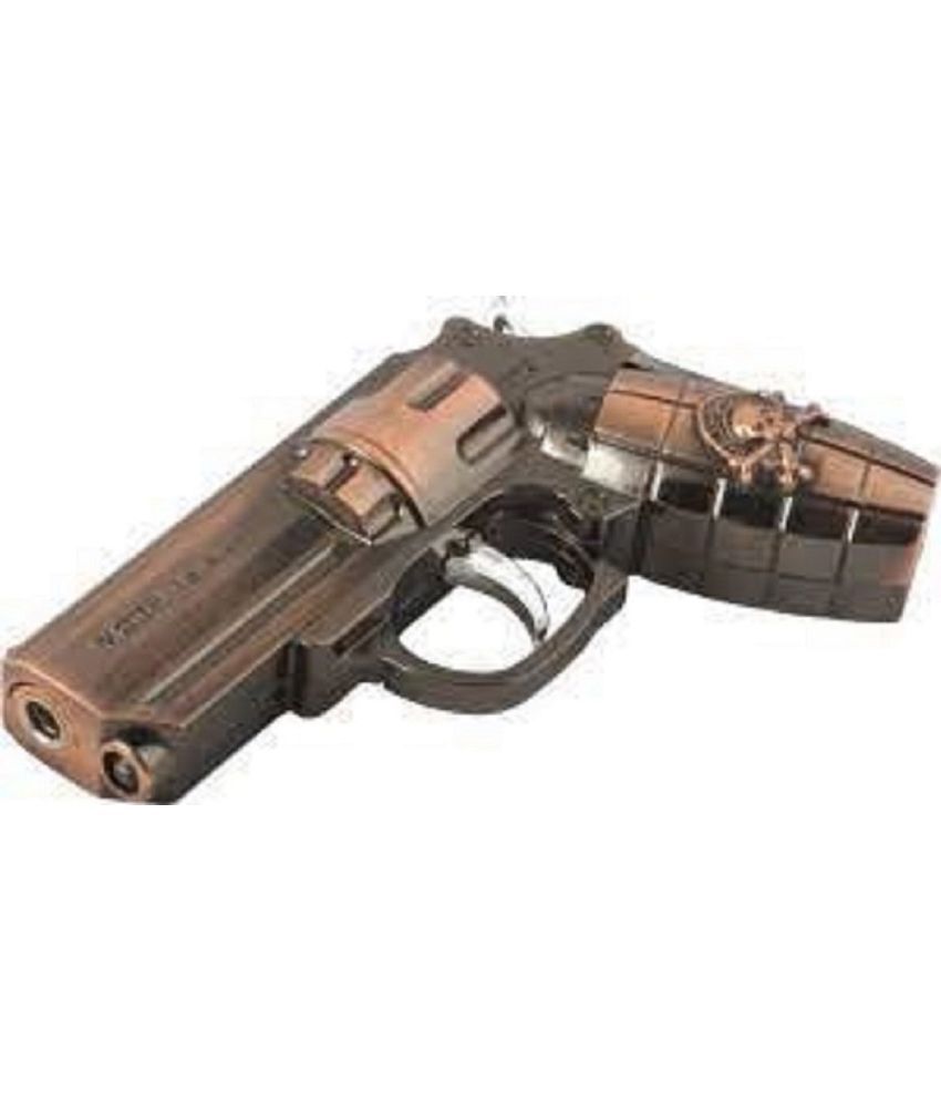 Cigarette Refillable Lighter Mini Gun Grenade Handle Pistol with Torch ...